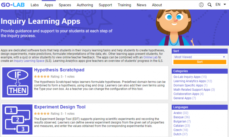 Laboratoare virtuale și spații de lucru gratuite. Go-Lab – EDICT